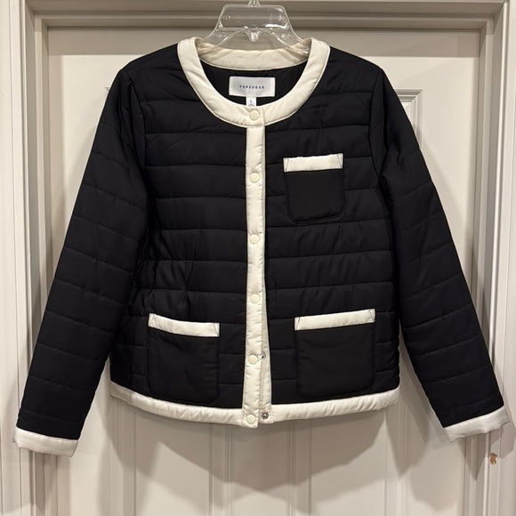 POPSUGAR | Jackets & Coats | New Popsugar Coco Chanel Black And Cream ...